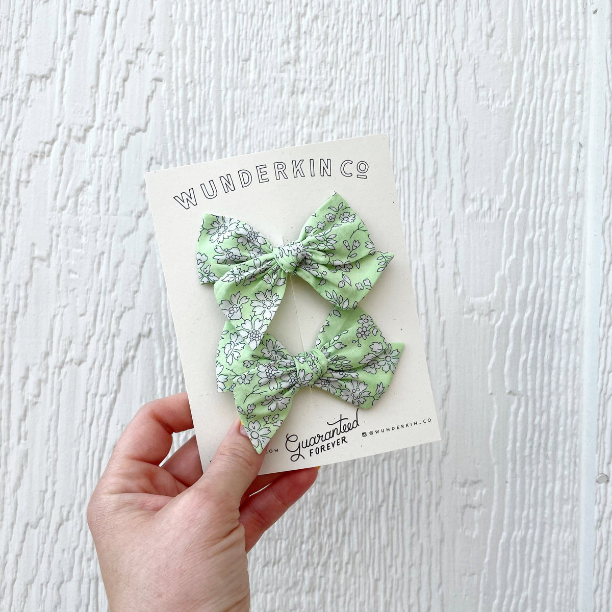 Mini Pinwheel Pigtail Set // Key Lime Floral – Wunderkin Co.