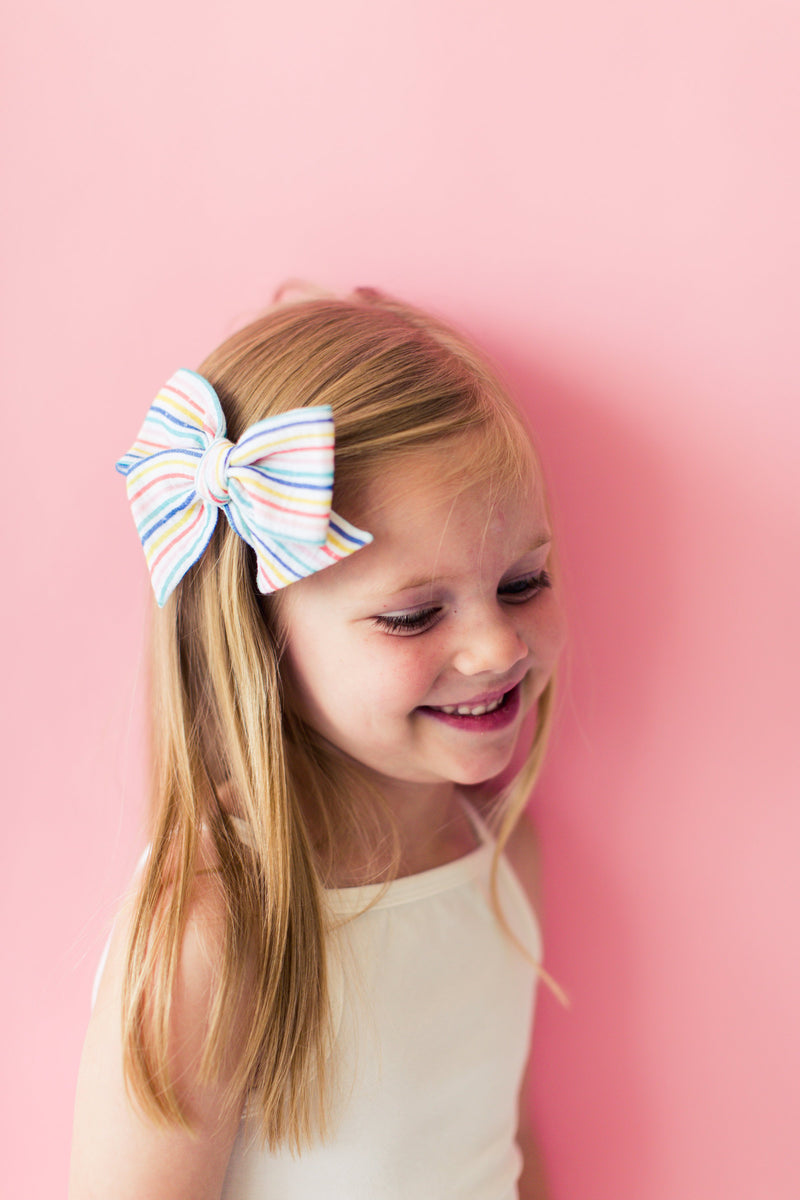 Oversized Pinwheel // Rainbow Stripe – Wunderkin Co.